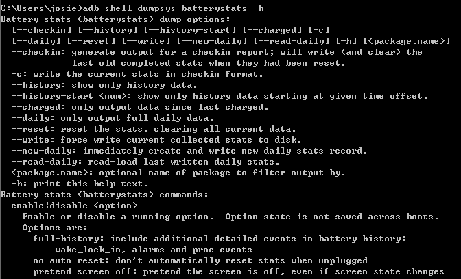 adb shell dumpsys battery/batteryproperties/batterystats（四级命令）_adb ...