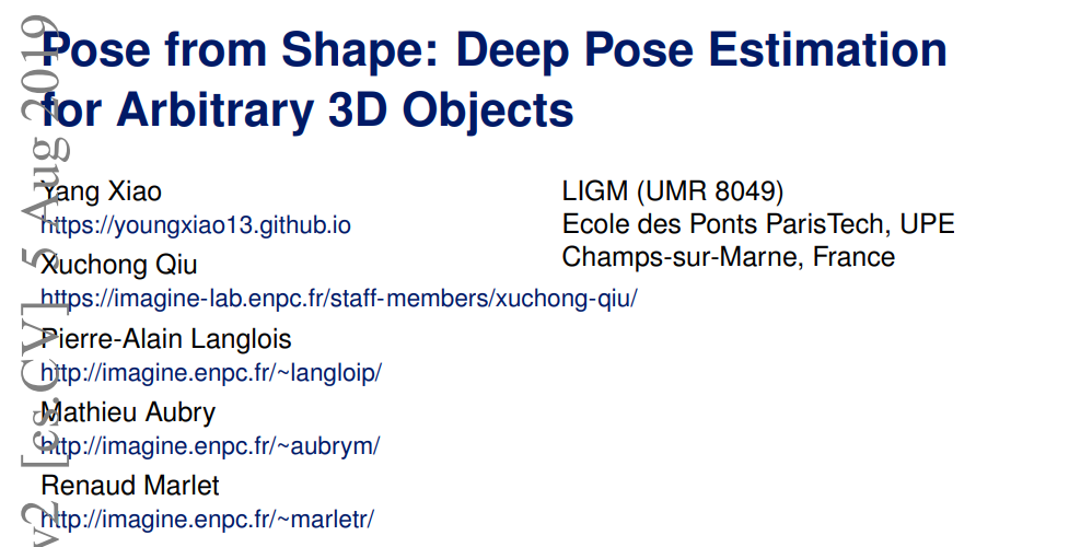 【论文阅读】Pose from Shape: Deep Pose Estimation for Arbitrary 3D Objects-CSDN博客