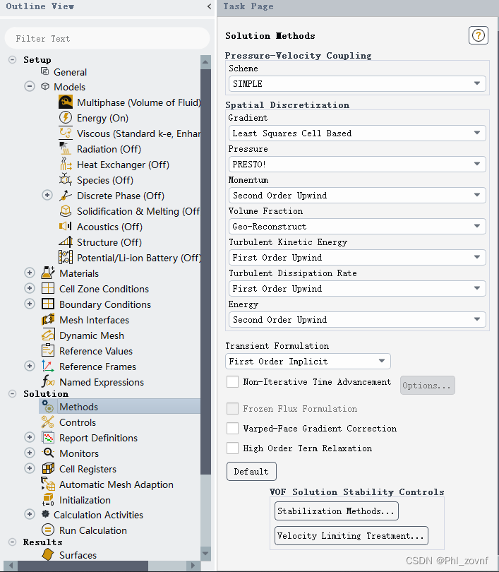 ANSYS 2022R1 Fluent 水沸腾 VOF模型设置_隐式体积力-CSDN博客