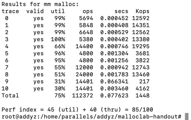 《深入理解计算机系统》实验七Molloc Lab_深入理解计算机系统 malloc lab-CSDN博客