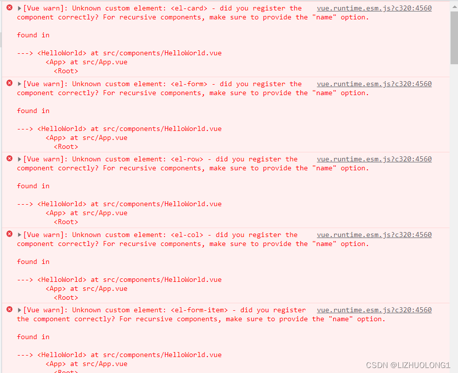 【解决】Unknown custom element: ＜el-card＞ - did you register the component correctly?_unknown custom ...