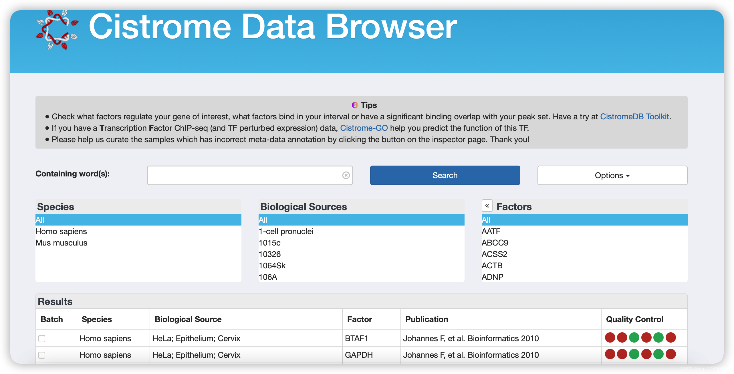 Cistrome数据库-CSDN博客