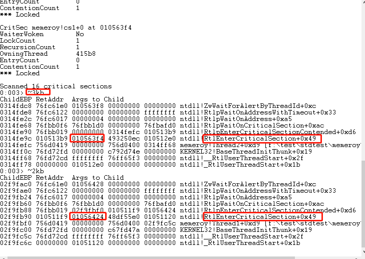 使用windbg 检查c++程序死锁_windbg ntsdexts.dll !lock-CSDN博客