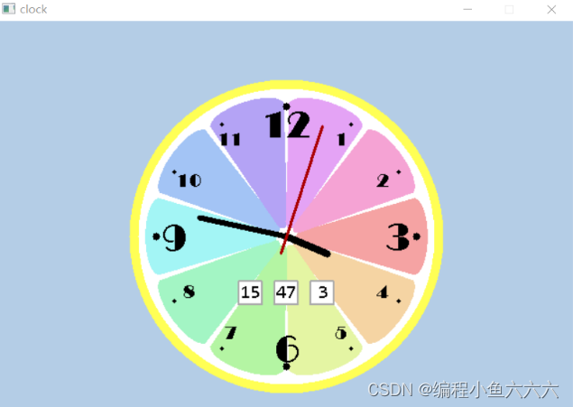 C语言橘子钟表代码电脑时钟编程代码 Csdn博客