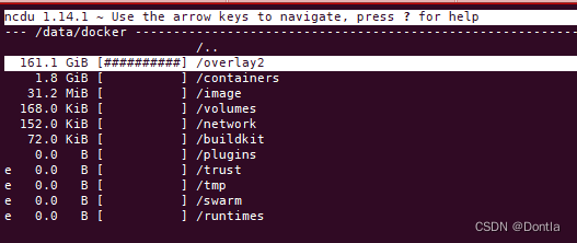 linux容量分析工具ncdu（NCurses Disk Usage）（文件大小目录大小文件夹大小）_linux ncdu-CSDN博客