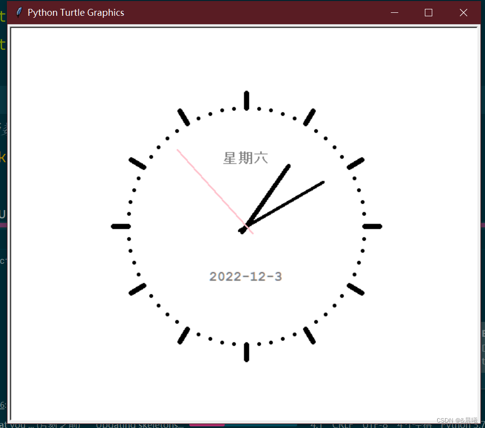 实验3 利用python的标准库实现简易的时钟开发一个指针式时钟程序程序运行界面如下图所示 Csdn博客