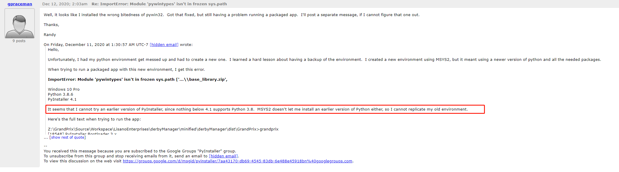 [python学习笔记] - 用pyinstaller打包成功后exe执行错误_importerror: module 'pythoncom' isn't in frozen sy-CSDN博客