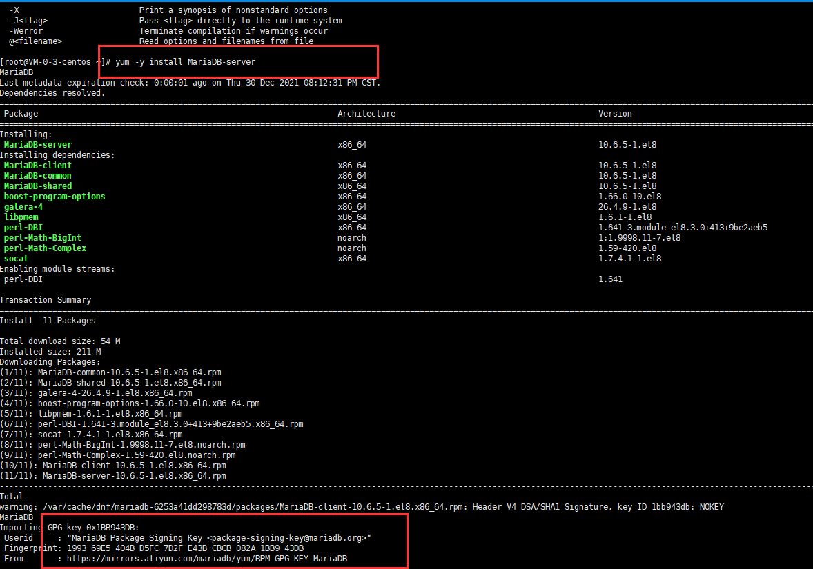 《笔记》Linux（CentOS 8.2）搭建MariaDB 10.6_centos8安装mariadb-server 10.6-CSDN博客