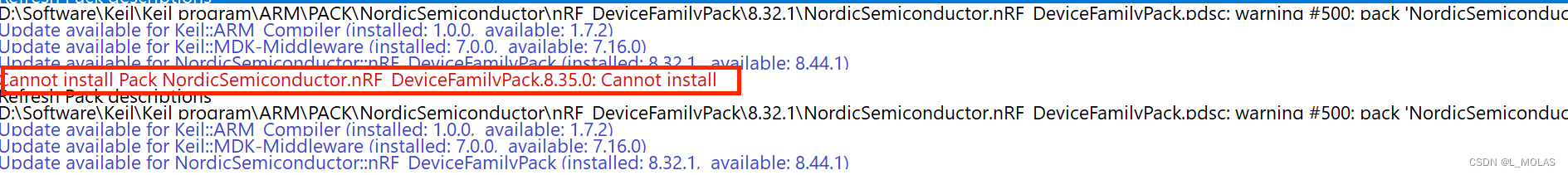 【蓝牙初尝试1】Keil5+nRF52832 安装Pack时出现无法安装的问题_nrf52832 pack-CSDN博客