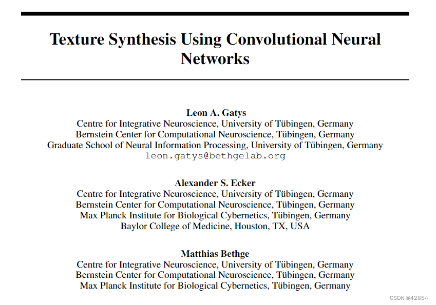 【翻译】Texture Synthesis Using Convolutional Neural Networks-CSDN博客