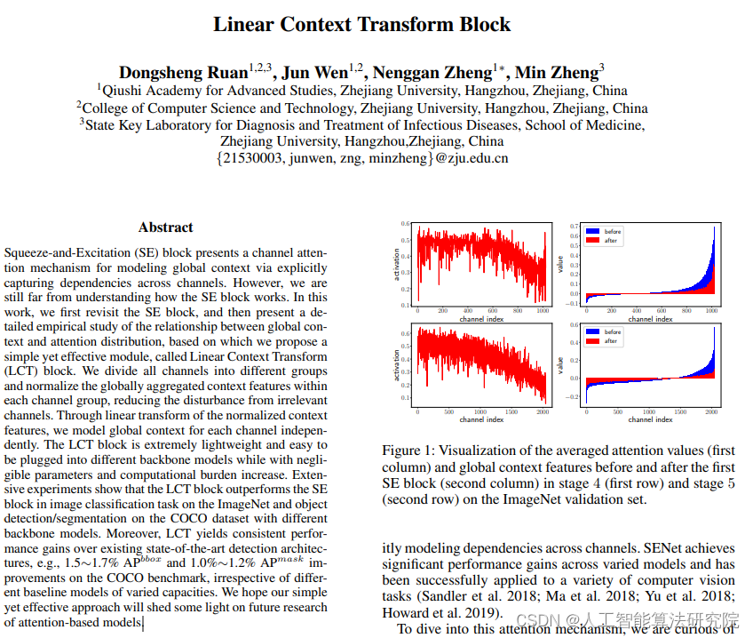YOLOv8/YOLOv7/YOLOv5/YOLOv4/Faster-rcnn系列算法改进【NO.72】注意力机制Linear Context Transform Block（LCT模块 ...