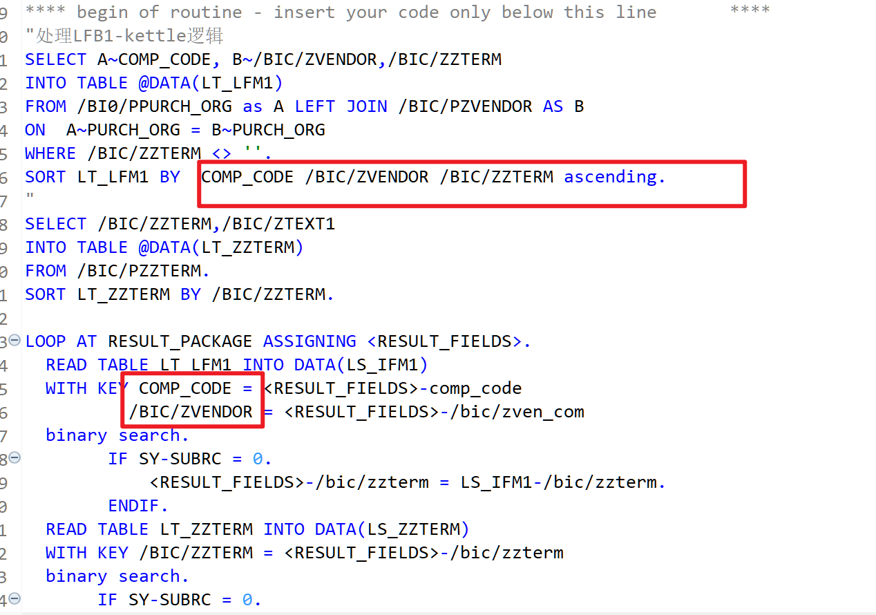 BW项目随手记：例程中ABAP二分法细节_read table二分法排序后失败了-CSDN博客