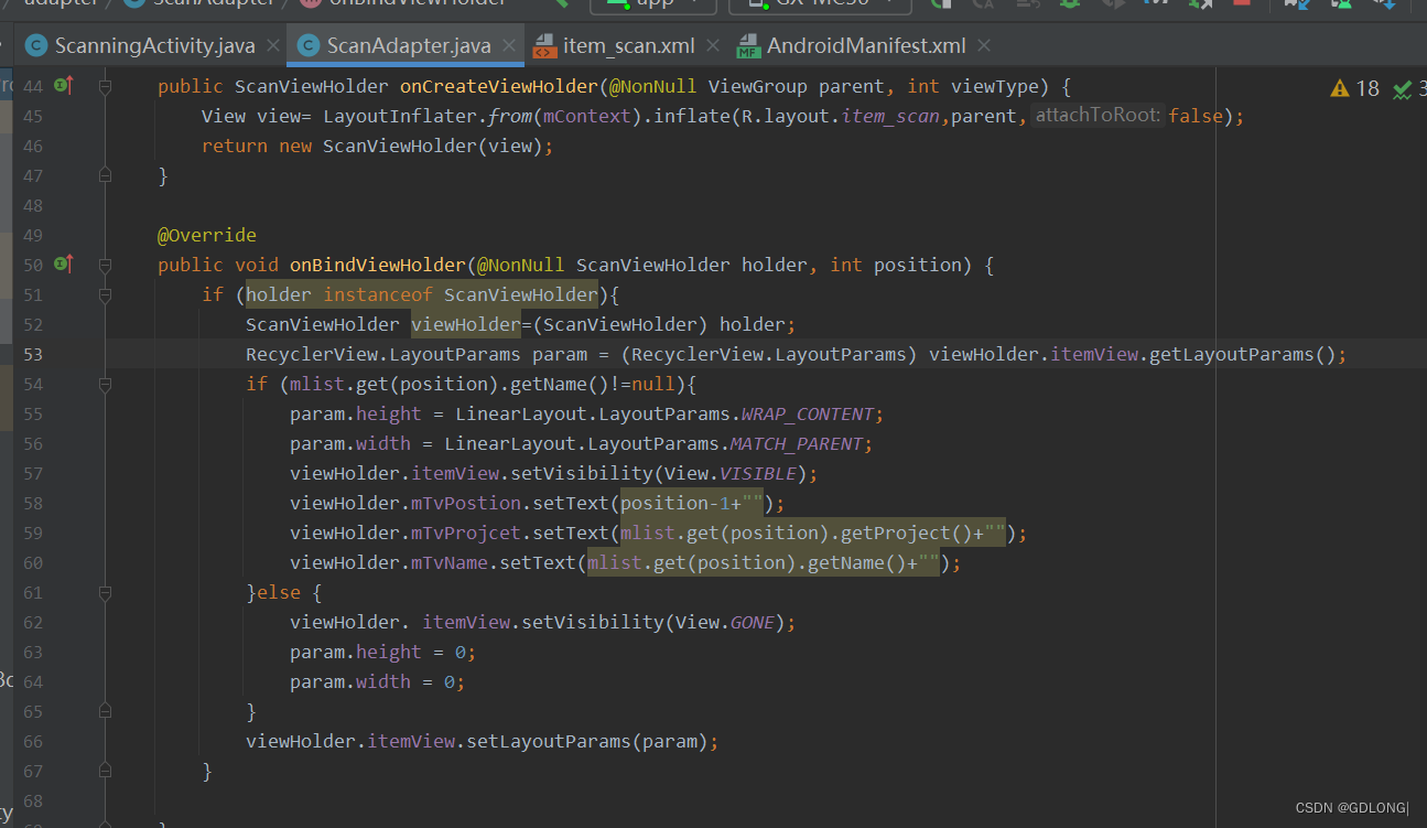 RecycleView Item设置隐藏会空白占位解决方案_recycleview隐藏部分item-CSDN博客
