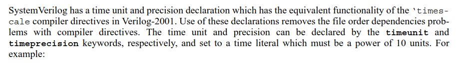 浅谈芯片验证中的仿真运行之 timeunit/timeprecision用法《理论篇》_systemverilog中timeunit和timeprecision用法-CSDN博客