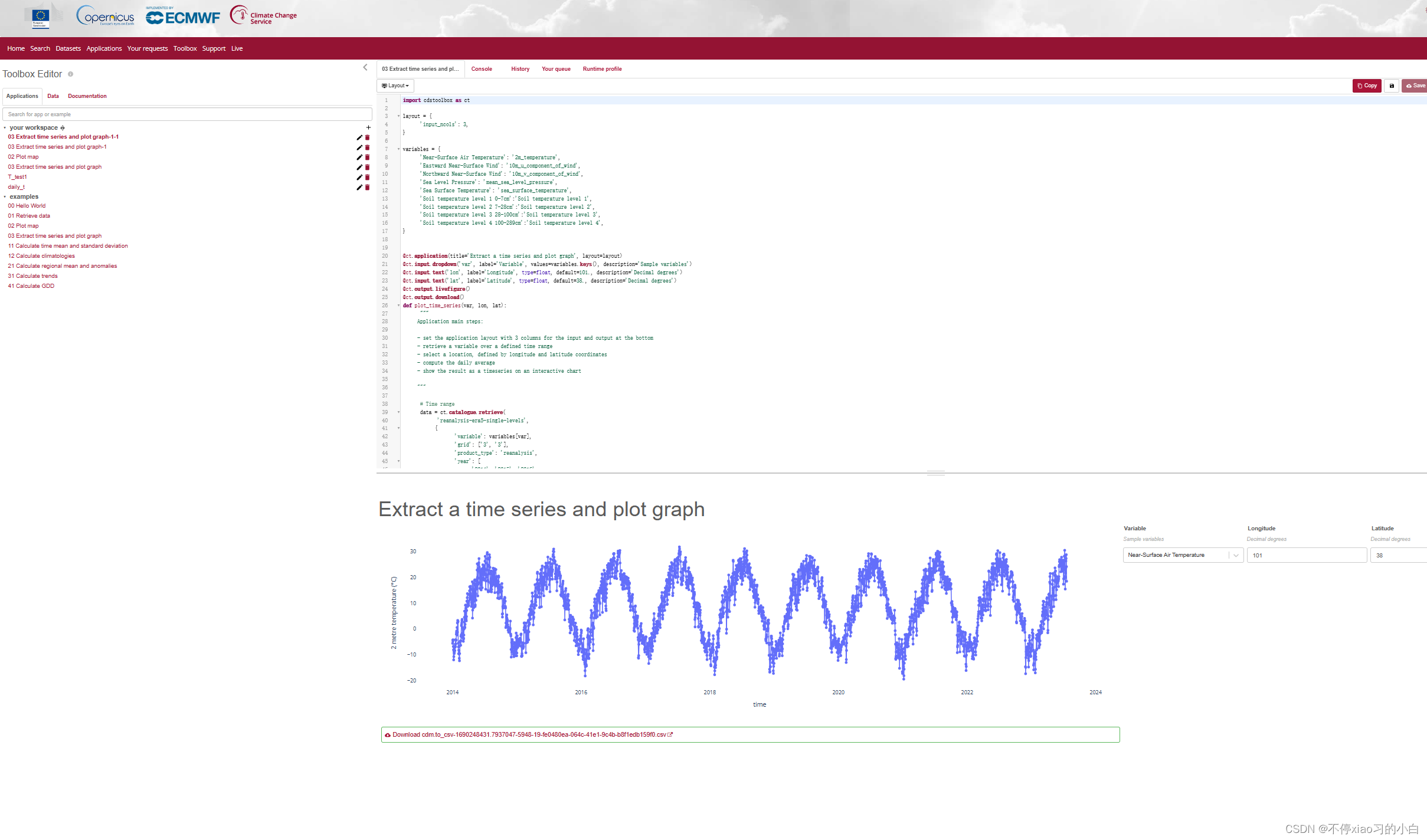 【在线处理和下载ERA5地表温度数据并导出为csv】_cdstoolbox-CSDN博客