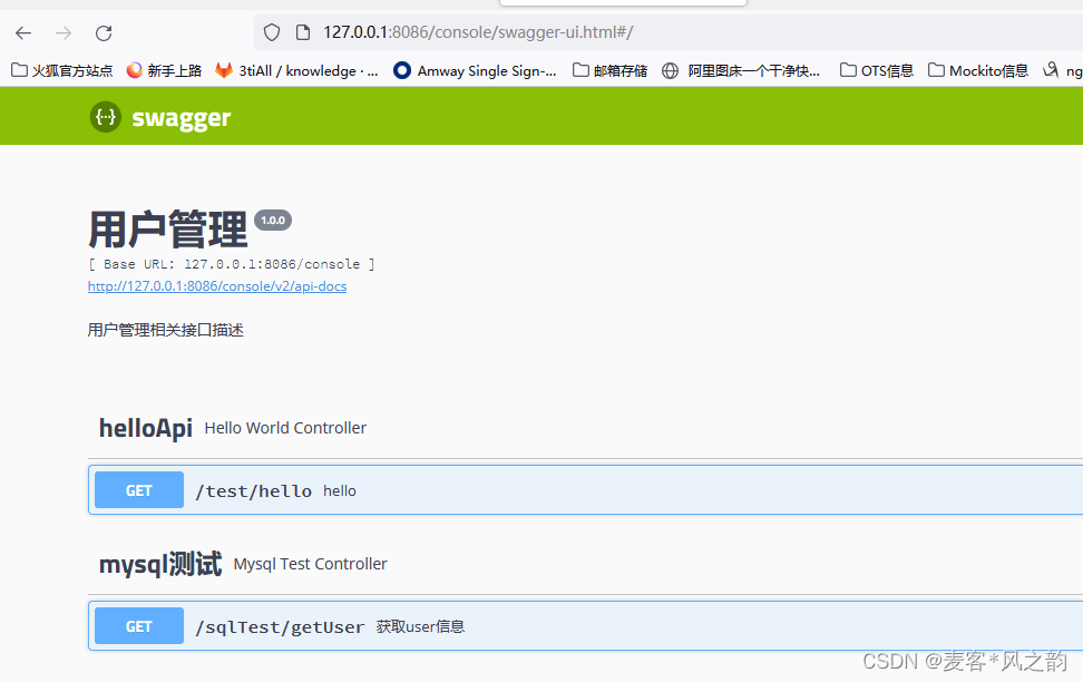 Swagger集成-CSDN博客