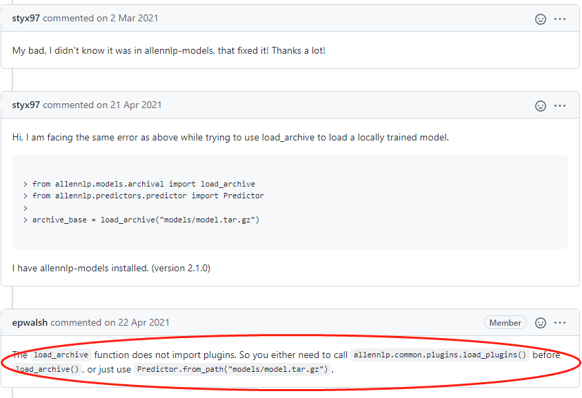 使用allennlp遇到的问题：allennlp.common.checks.ConfigurationError: snli not in acceptable choices for ...