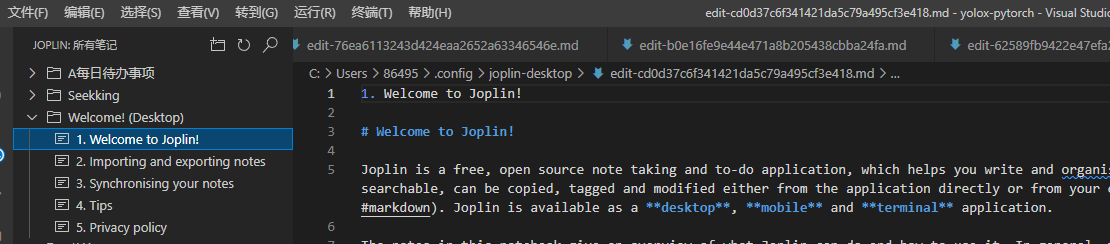 Joplin安装joplin-vscode-plugin插件后无法在VScode中打开joplin笔记解决办法_joplin vscode ...