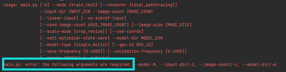 解决报错：设置了默认参数，仍报错：error: the following arguments are required:_the following arguments are ...