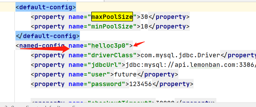 named-config with name ‘c3p0-config.xml‘ does not exist. Using default-config_named-config with ...