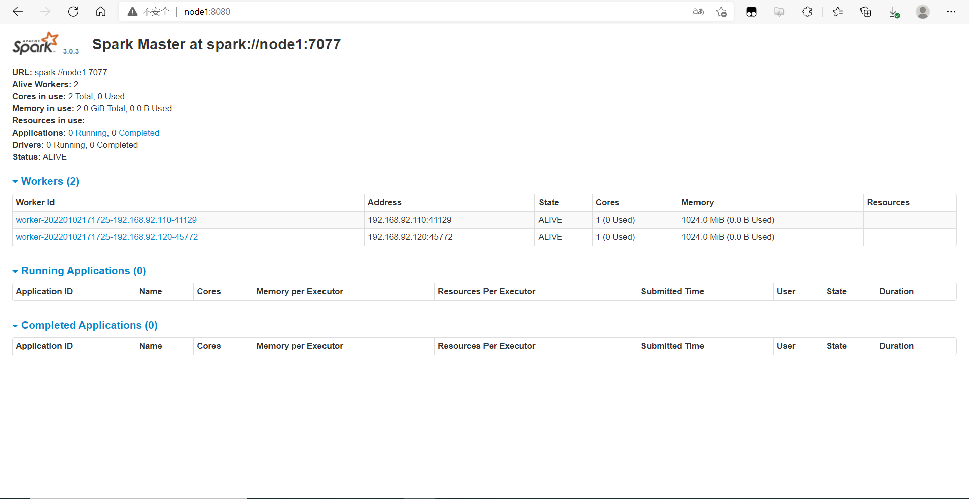 spark 配置双 master，两台 master 都处于 standby 的错误 Unable to read additional data from server sessionid ...