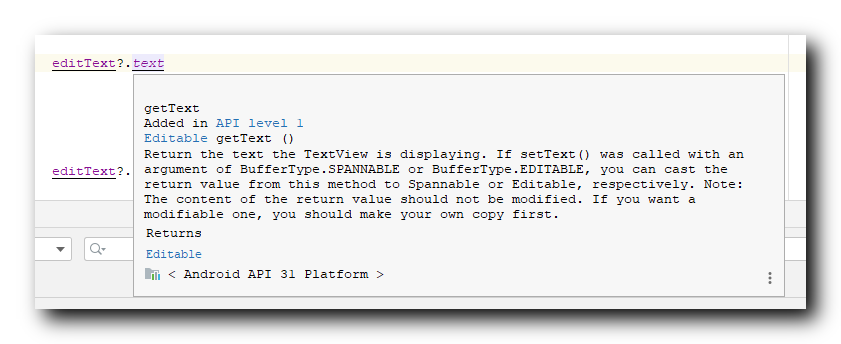 【错误记录】Android 中使用 Kotlin 为 EditText 组件设置文本报错 ( Type mismatch. Required:Editable. Found:String ...