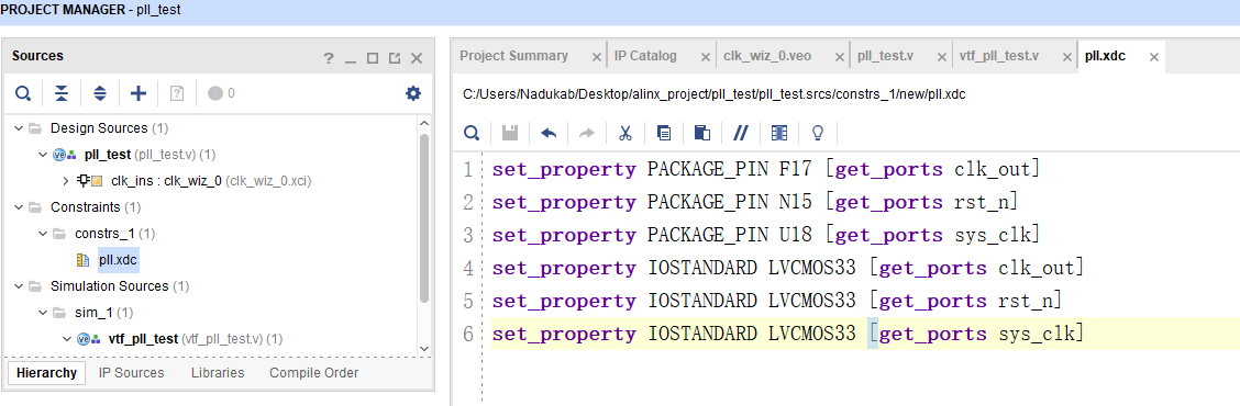 PLL (phase-locked loop) experiment under Vivado - Programmer Sought