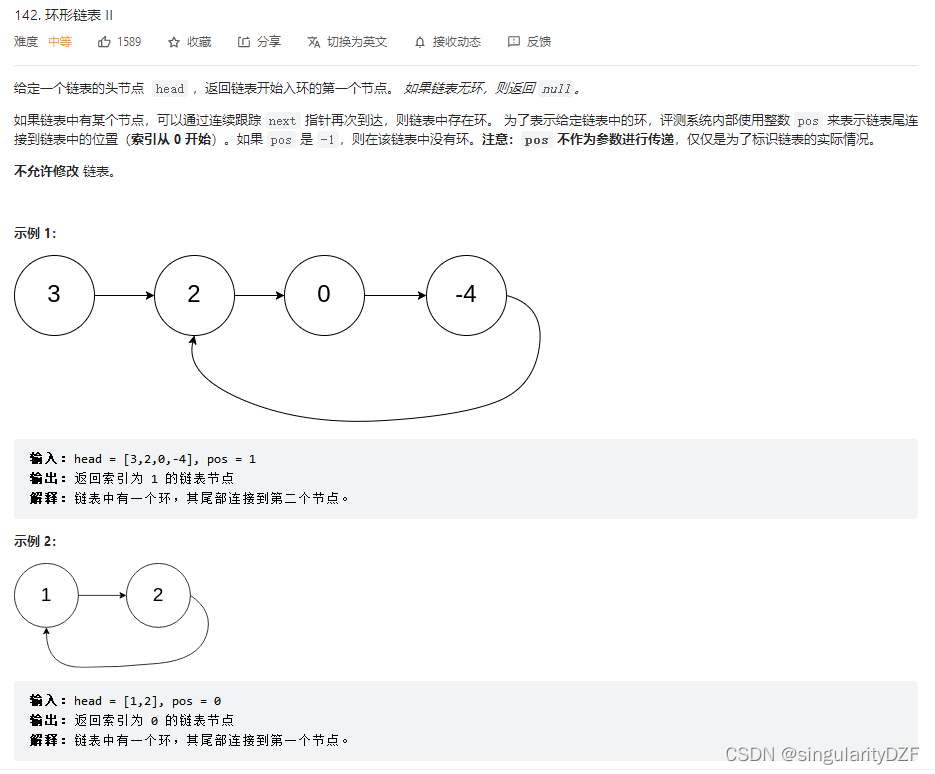 Leetcode024 环形链表 Csdn博客