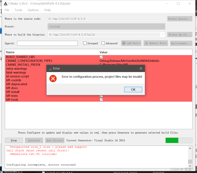 windows下使用cmake+vs2015编译libtiff4.5.0_windows编译libtiff库-CSDN博客
