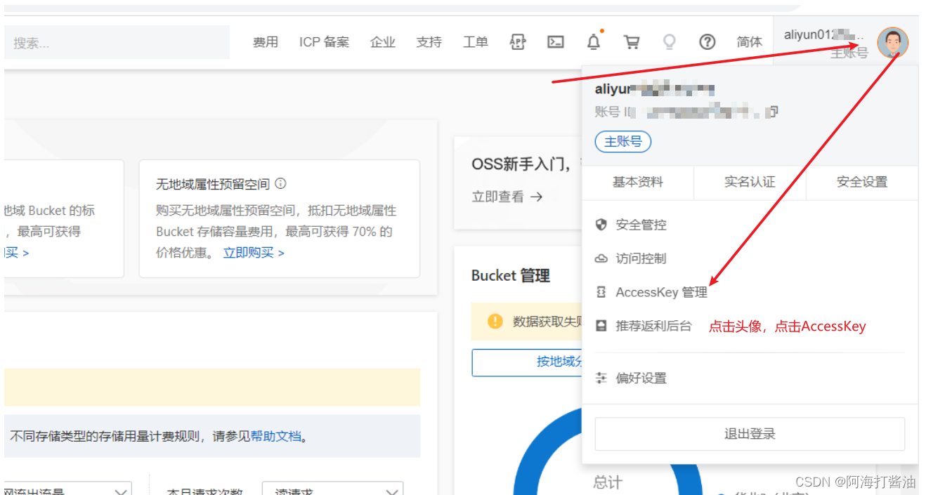 完整配置文件上传阿里云OSS步骤_阿里云oss的accesskeyid-CSDN博客