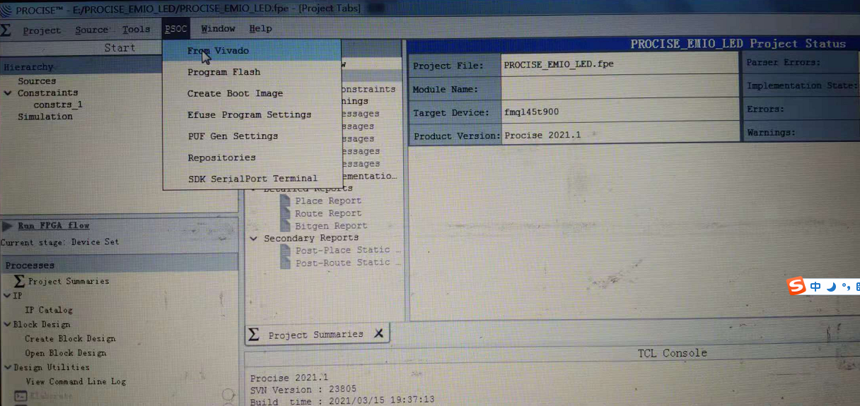 复旦微ZYNQ EMIO控制PL LED_fmql45_ffg900_寒听雪落的博客-CSDN博客