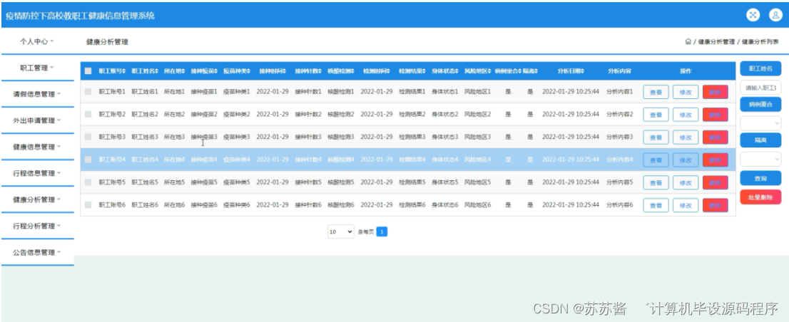 独有源码 Java Jsp高校教职工疫情防控信息管理系统hw92h规划与实现适合自己的毕业设计的策略基于java的高校教职工信息管理系统设计与实现 Csdn博客