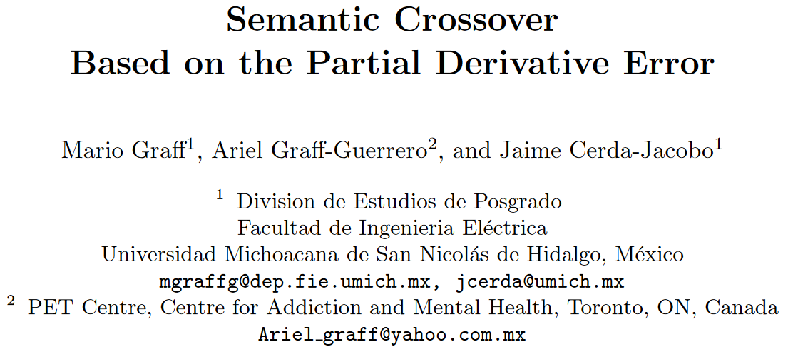 2014，EuroGP，Semantic crossover based on the partial derivative error_gp 子树交叉-CSDN博客