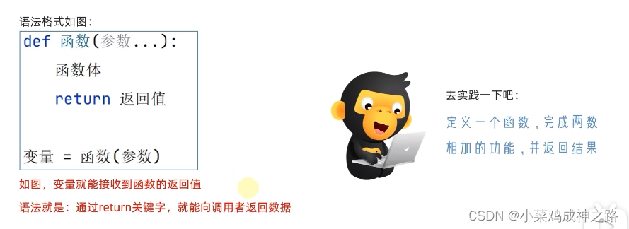 Python从入门到精通第五章——1 函数的基本定义 Csdn博客