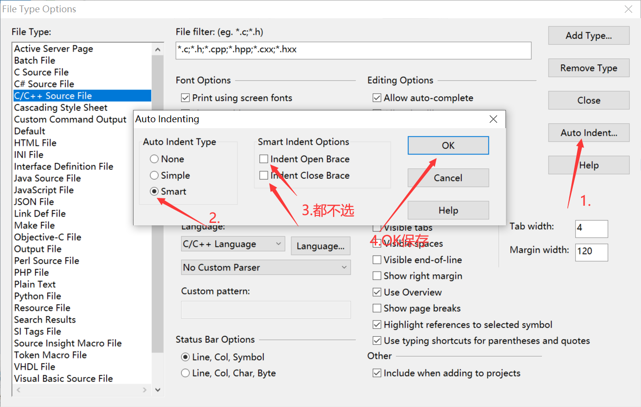 source insight使用---tab补齐提示,大括号对齐_sourceinsight自动补全大括号-CSDN博客