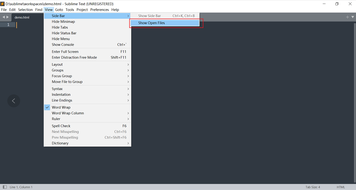sublime设置显示左边侧边栏导航目录_sublime侧边栏怎么打开-CSDN博客
