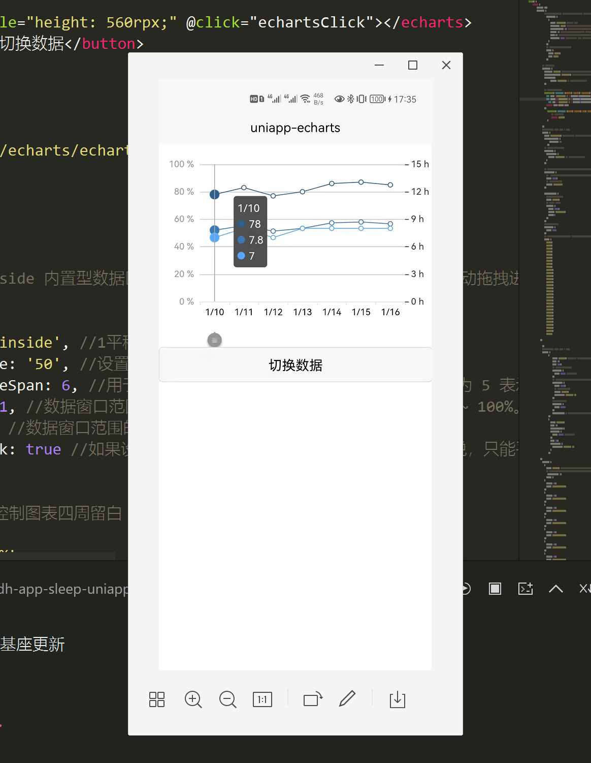 在uniapp使用echarts，封装成组件使用，经真机测试可用_uniapp echarts封装-CSDN博客