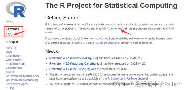 R的下载与安装_r语言官网-CSDN博客