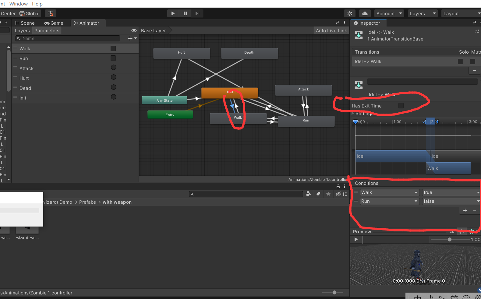 unity的Animator状态机的基本使用_unity animator exit-CSDN博客