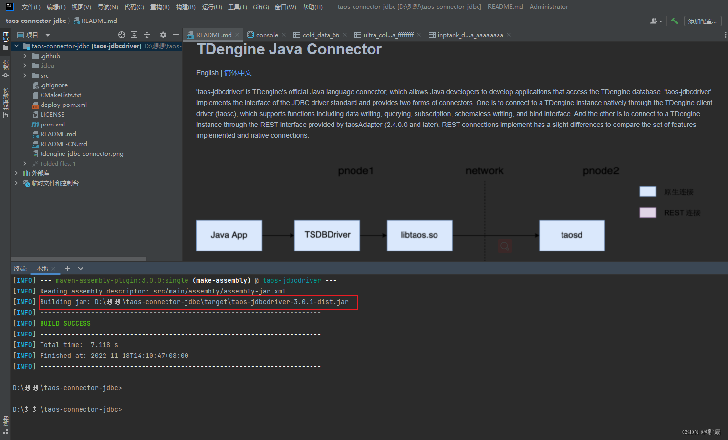 通过idea数据库管理工具连接TDengine_tdengine客户端工具-CSDN博客