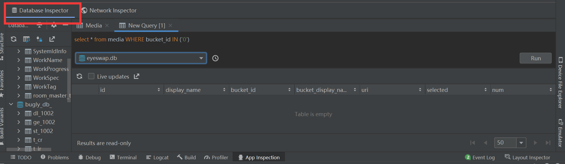 Android Studio 打开 Room 可视化查看器（Database Inspector）_databaseinspector在哪-CSDN博客