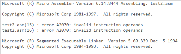 tasm报错illegal memory reference的解决办法_illegal reference to memory_只是有点小怂的博客-CSDN博客