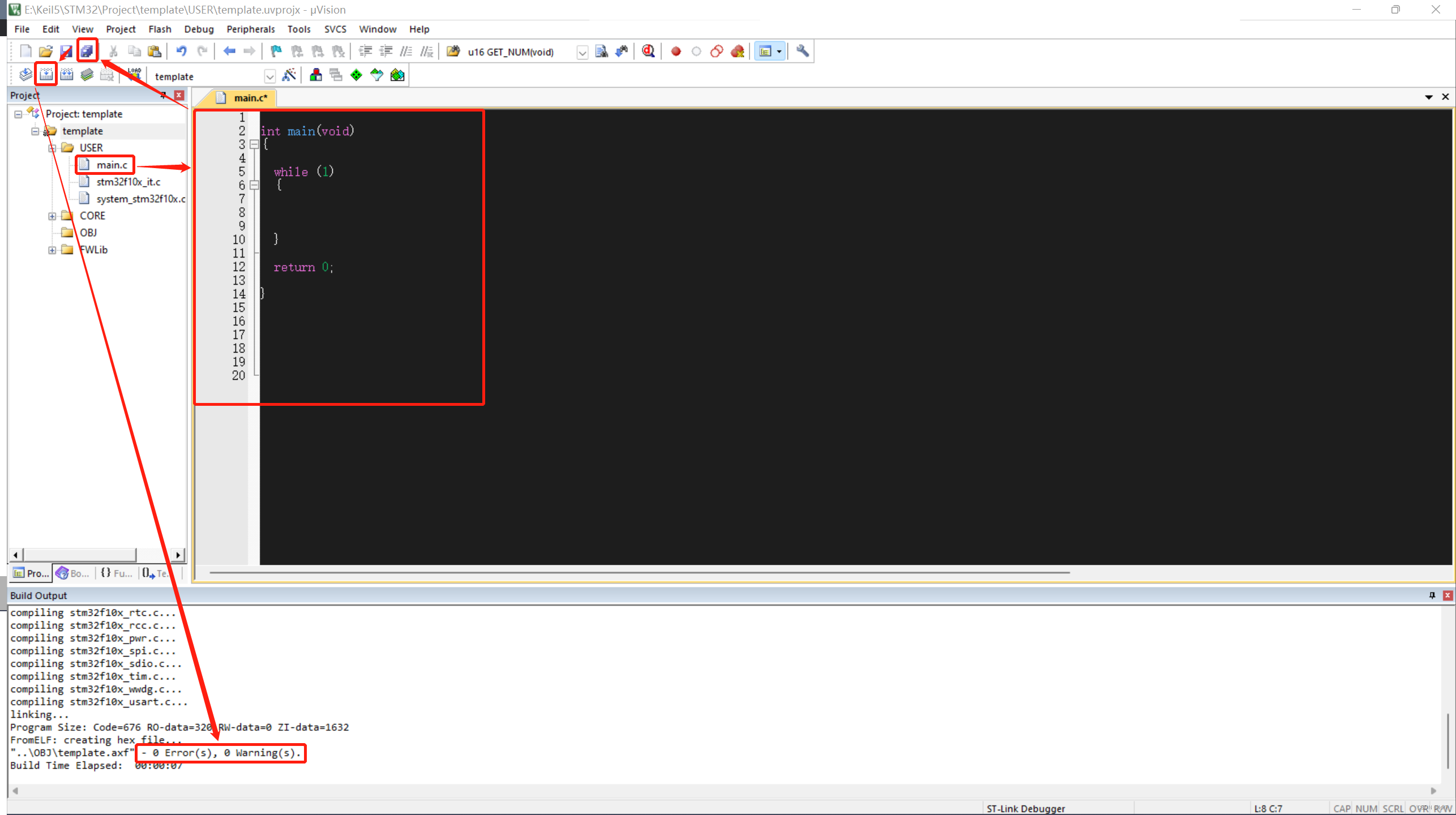 Stm32单片机项目模板(基于keil5,以stm32f10x为例) Stm32f10xfwlib Csdn博客