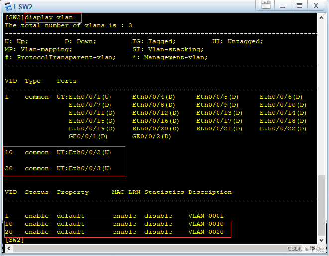 实验三 配置和实施VLAN_vlan batch 10 20-CSDN博客