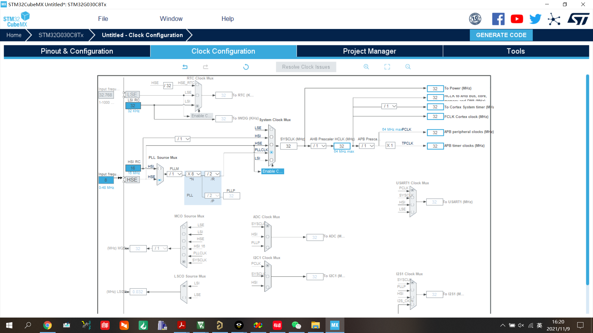 HAL库编写STM32G030C8（基于STM32Cube）_stm32g030例程-CSDN博客