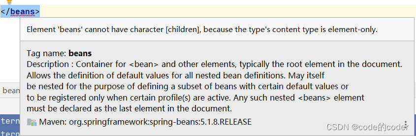 Caused by: org.xml.sax.SAXParseException； lineNumber: 159； columnNumber: 9； cvc-complex-type.2.3 ...