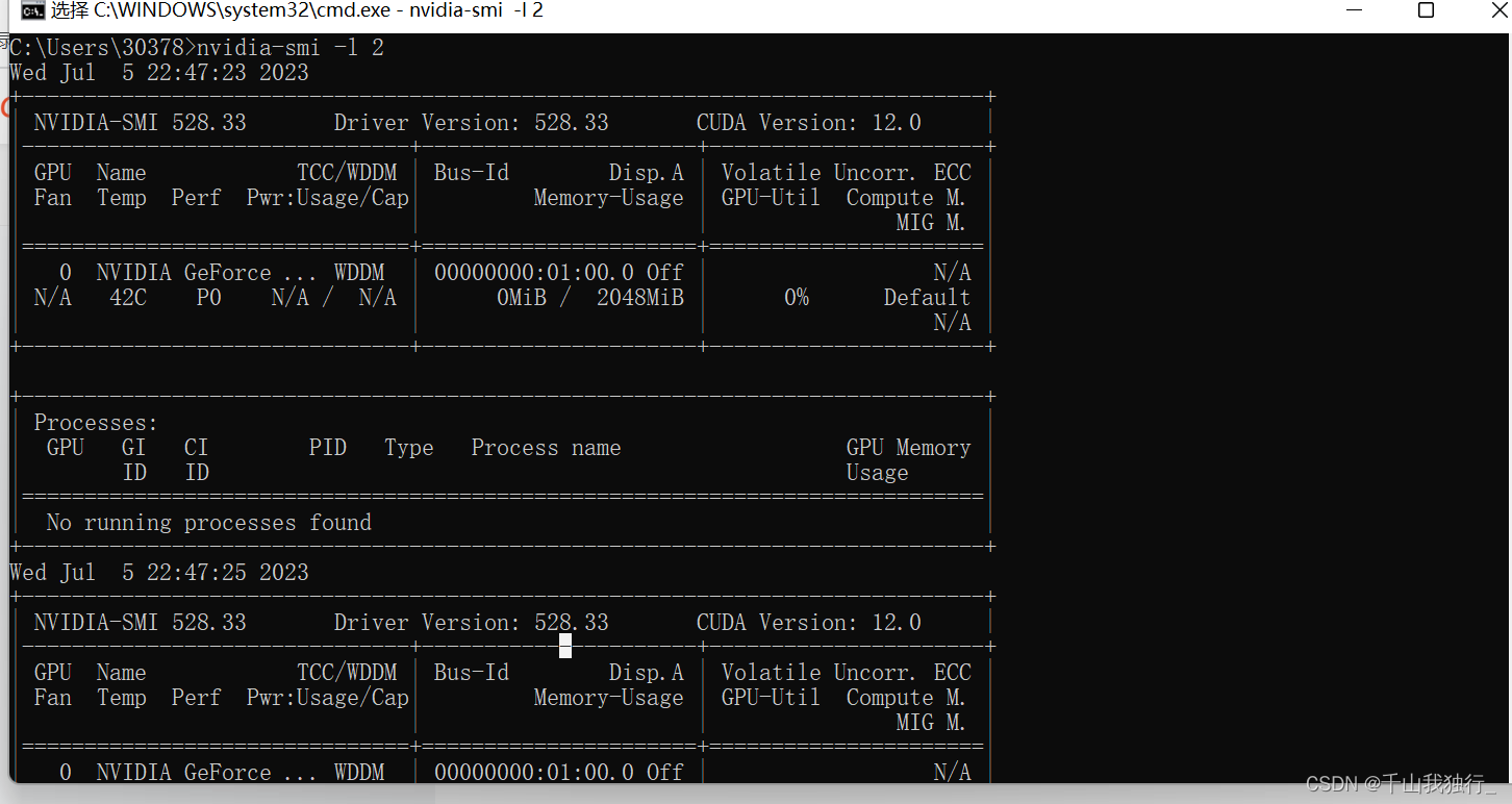 Nvidia-smi 循环刷新显存使用状态_nvidia-smi 刷新-CSDN博客