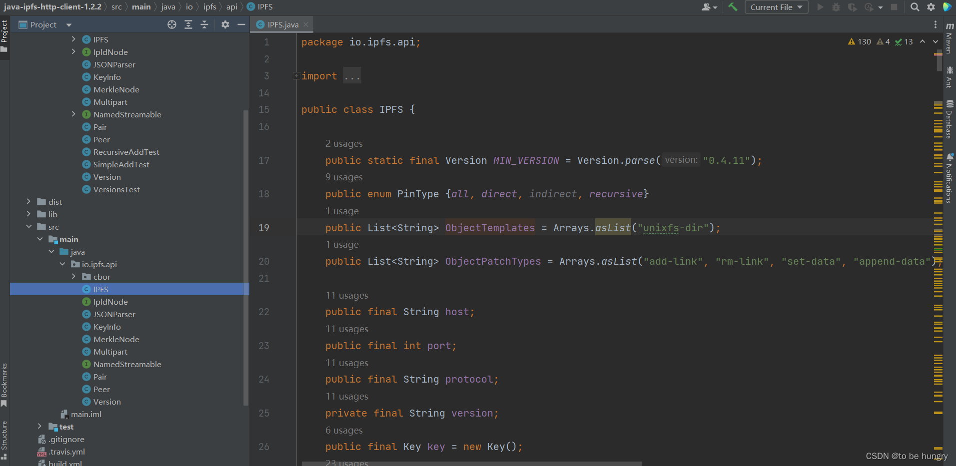 java连接IPFS报错：405