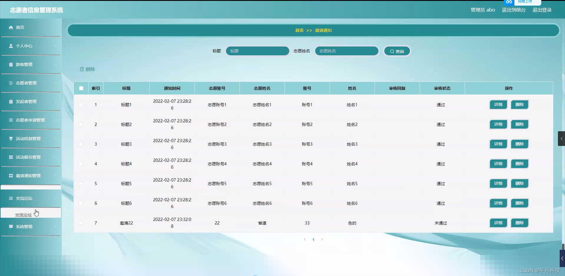 ssm毕设项目志愿者信息管理系统0dz16（java+VUE+Mybatis+Maven+Mysql+sprnig）_ssm志愿者信息管理系统两角色-CSDN博客