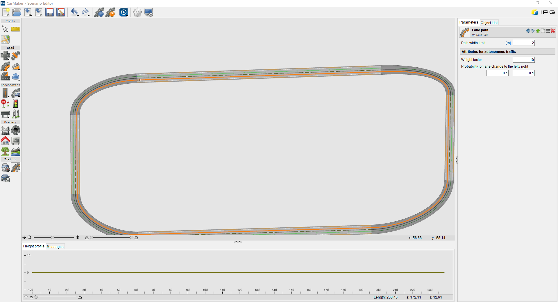 【CarMaker学习笔记】手把手教你搭建一个闭环道路并运行车辆_carmake 场景搭建-CSDN博客